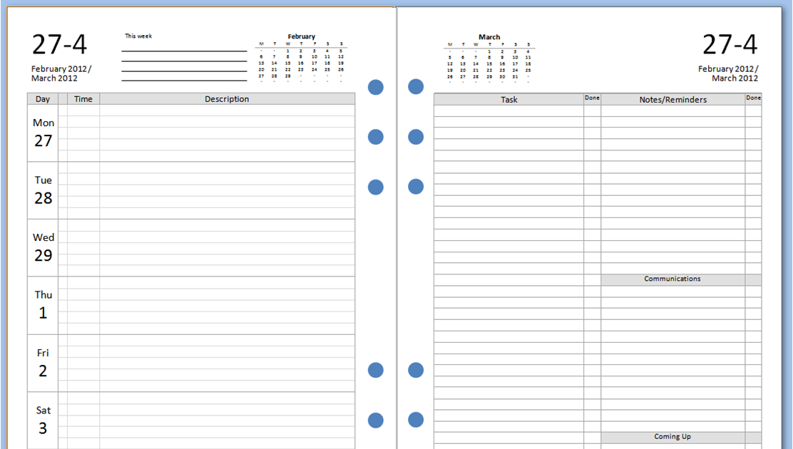 My Life All in One Place: Free A5 2012 diary sets to download and print ...