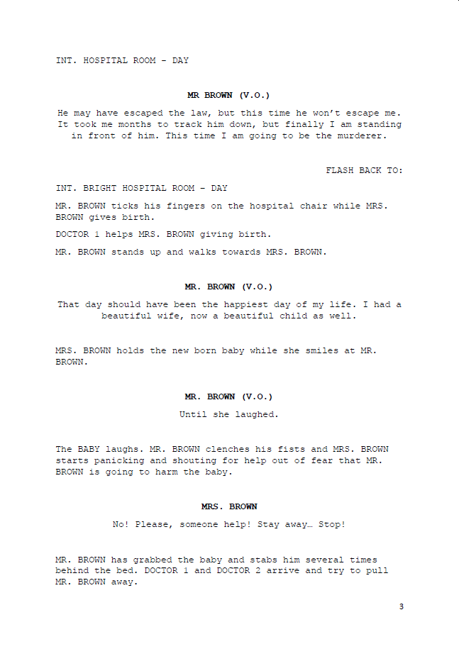 ECESU OZEVIN: FINISHED SCRIPT SHORT FILM