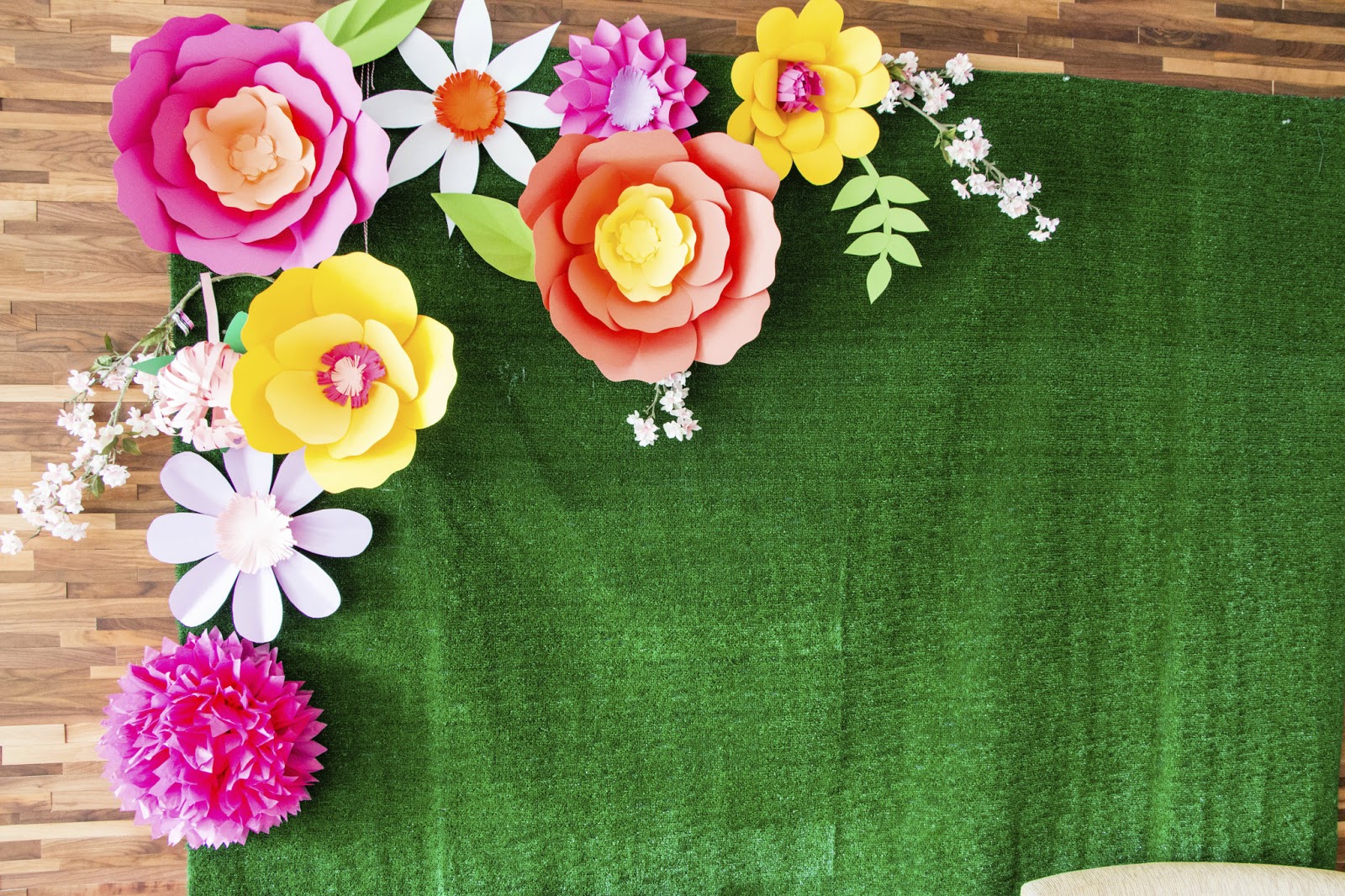 Large Flower back drop for baby shower