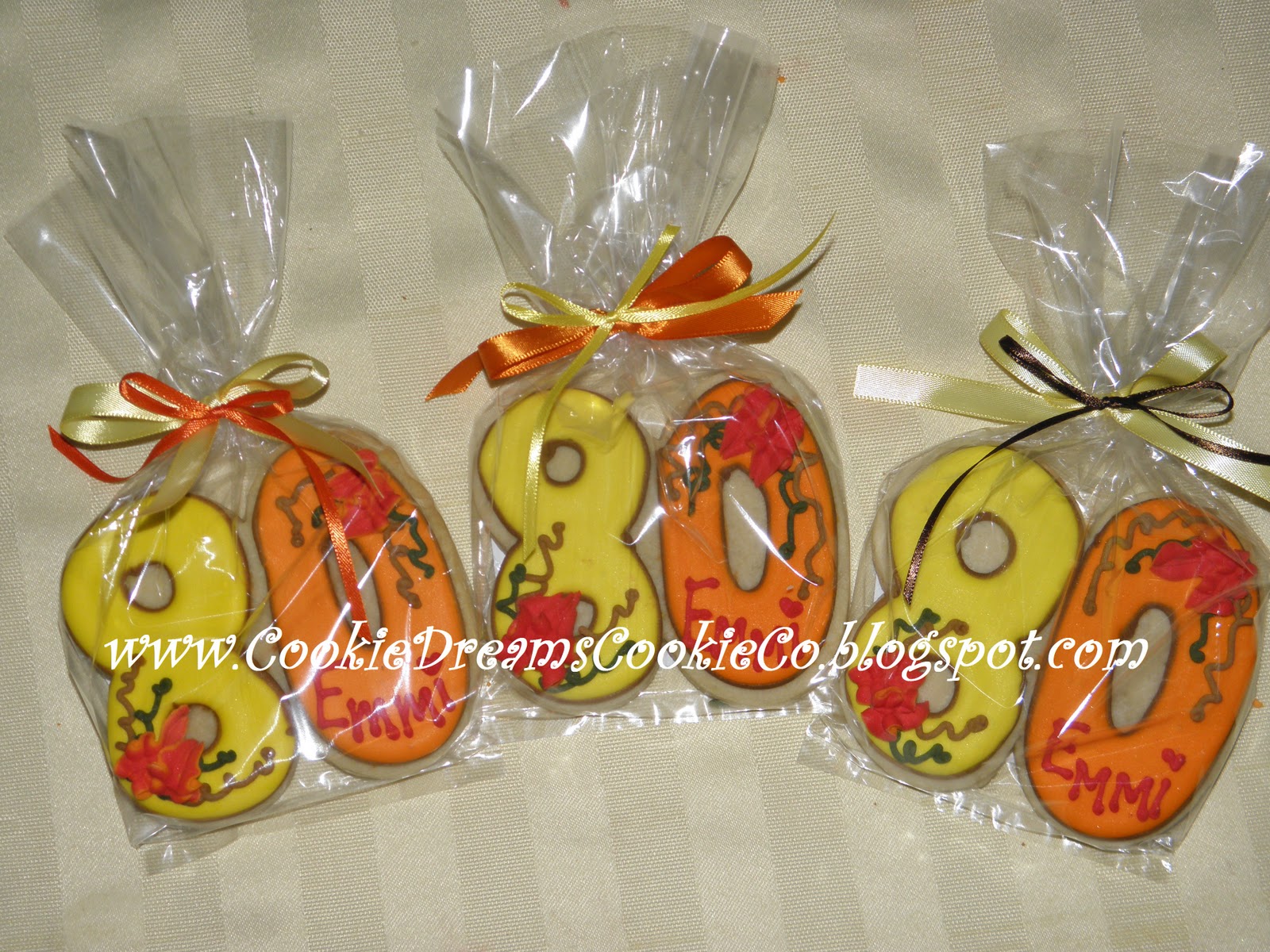 Cookie Dreams Cookie Co.: 80th Birthday Cookies!