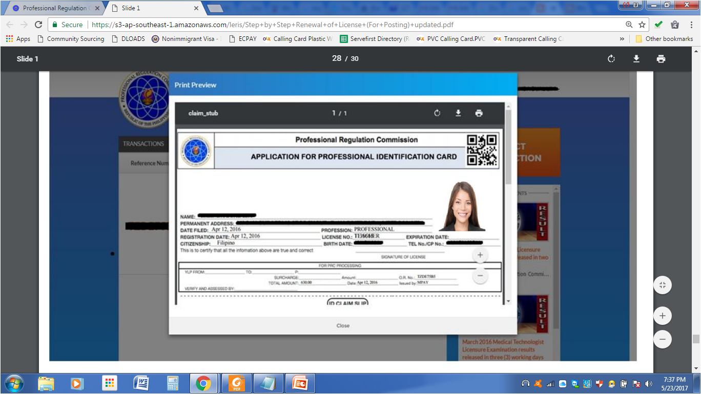 PRC LICENSE RENEWAL ALREADY ONLINE