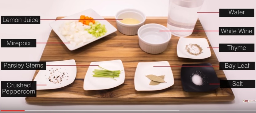 Recipe #3 Poached Fish Fillet Delice with a Warm Vinaigrette