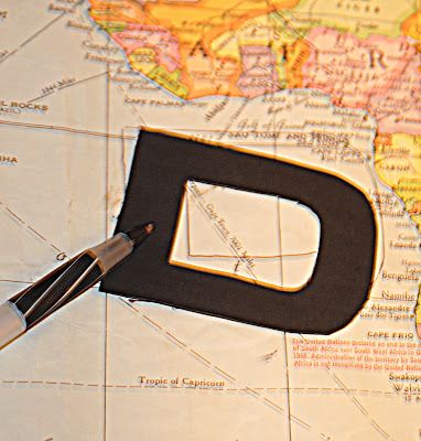 The Rosy Life: Painted Map DIY Tutorial