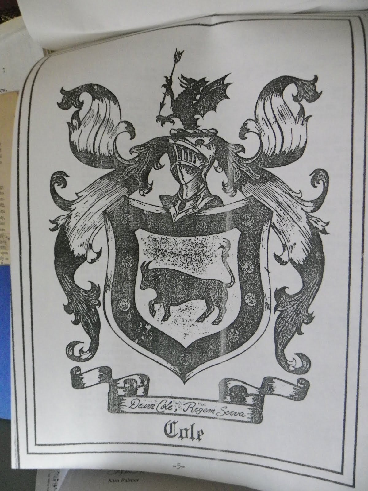 all the nuts in the tree: Cole Coat of Arms