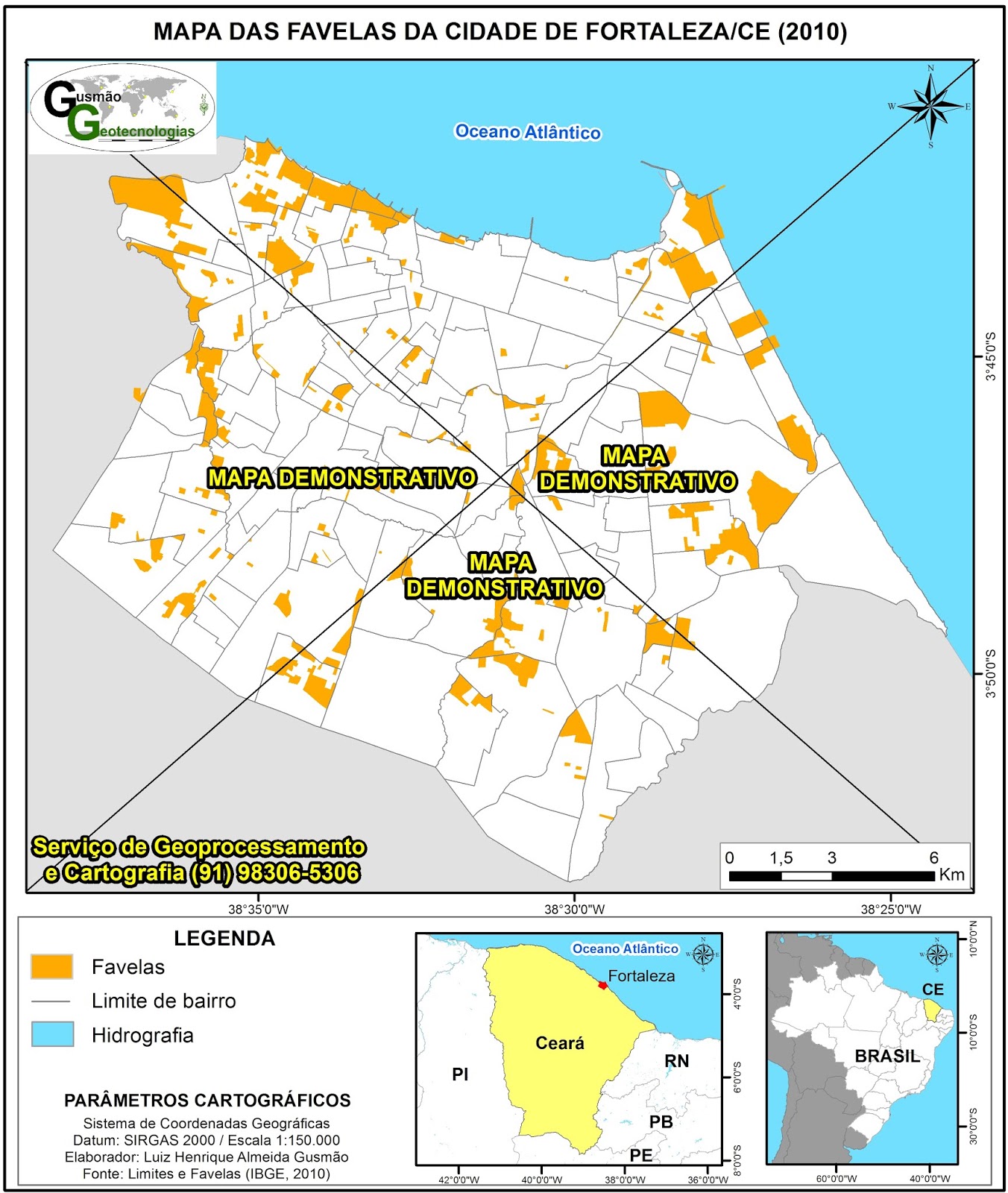 Geografia e Cartografia Digital Mapas de Fortaleza/CE (Acadêmicos)
