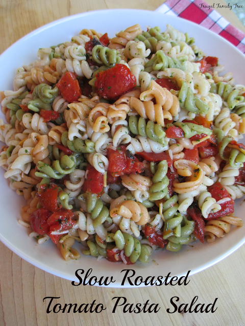 Slow Roasted Tomato Pasta Salad Recipe | Frugal Family Tree