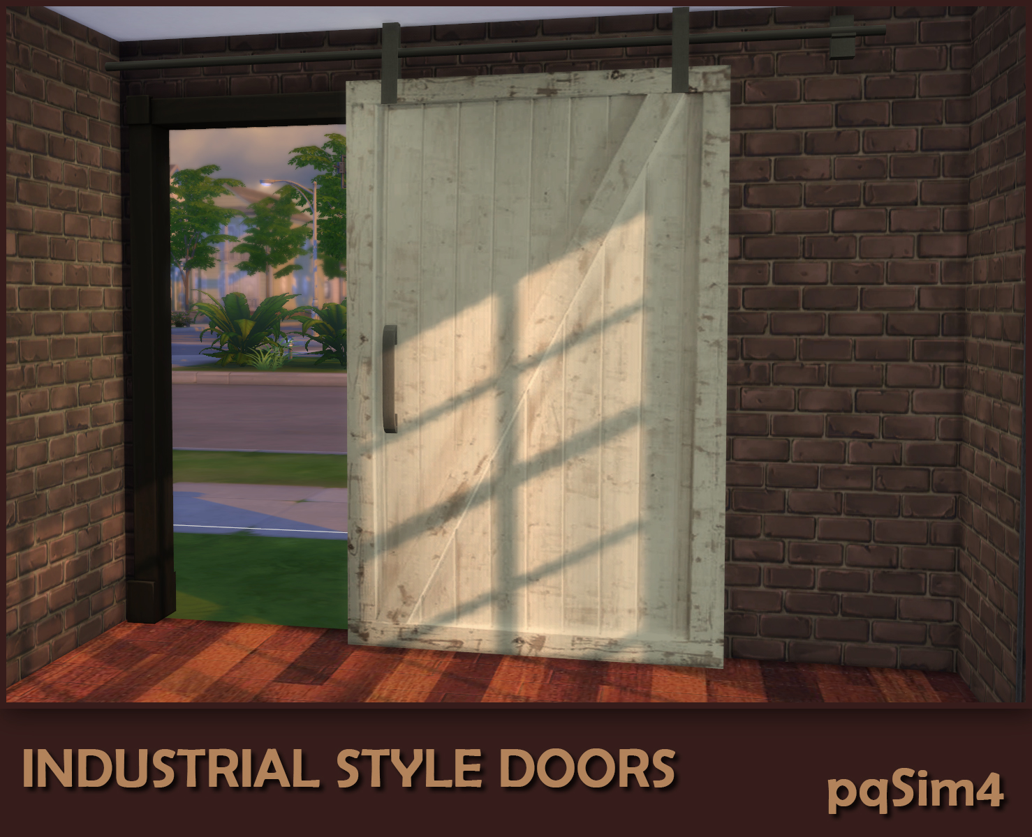Industrial Style Decor Doors. Sims 4 Custom Content.