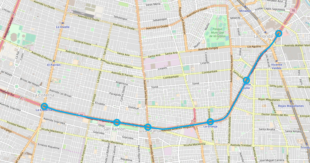 La Línea 4A del Metro de Santiago.-a