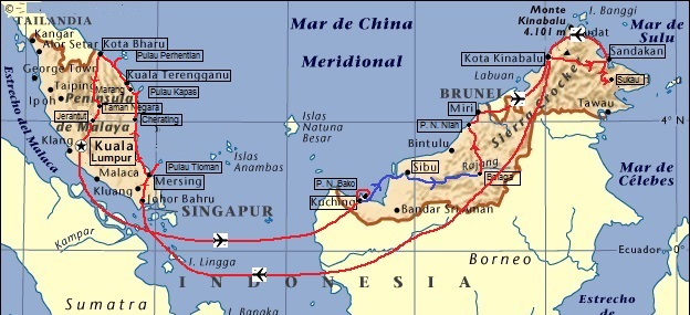 VIAJAR POR LIBRE: Malasia. Itinerario