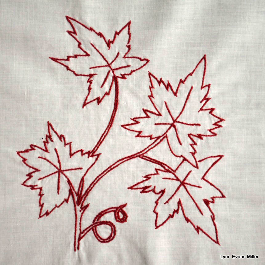 Quilts-Vintage and Antique: Redwork Pattern V
