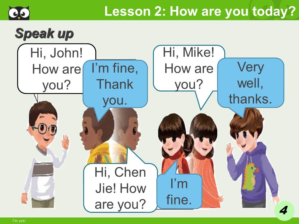 YOKITALK: Grade 3-1_Unit 3_Lesson 2 How are you today