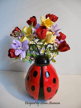 Selma's Stamping Corner and Floral Designs: Ladybug Vase with Susan's ...
