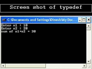Programming In C: typedef datatype