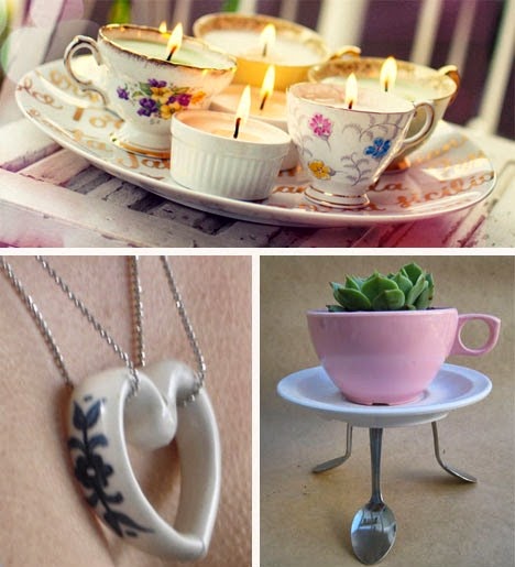 How to Recycle: Recycled TeaCups & Saucer