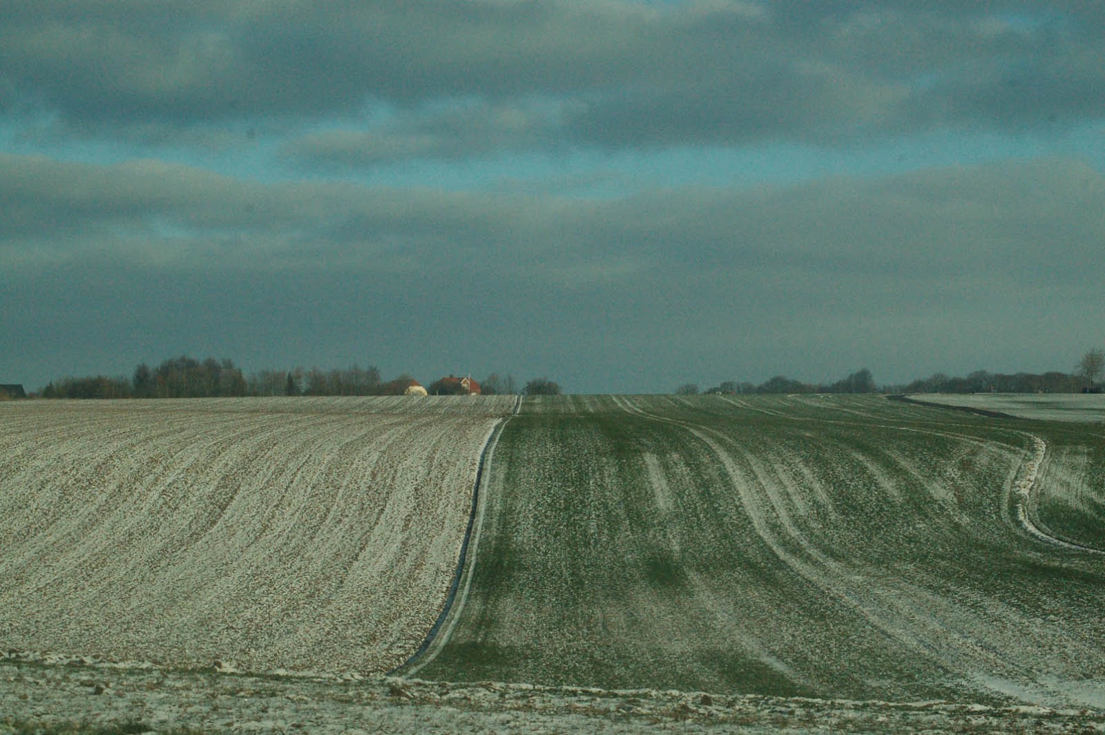 Thyra: Randers Fjord and a little Ferry on a December day.