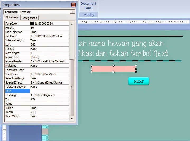 Presentasi Interakif Menggunakan Text Box