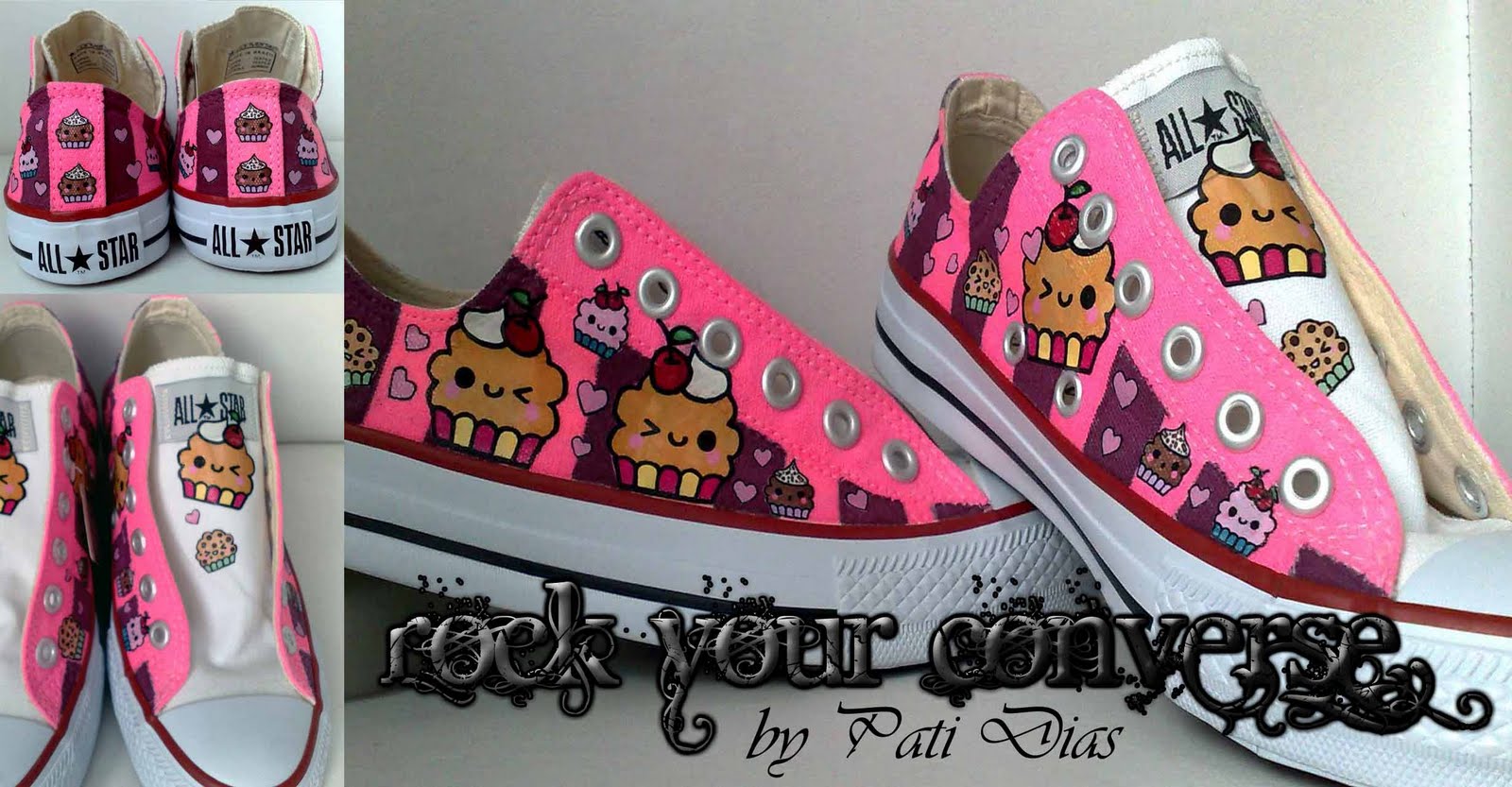 Converse All Star Customizado - Rock Your Converse!: I love Cupcakes!!