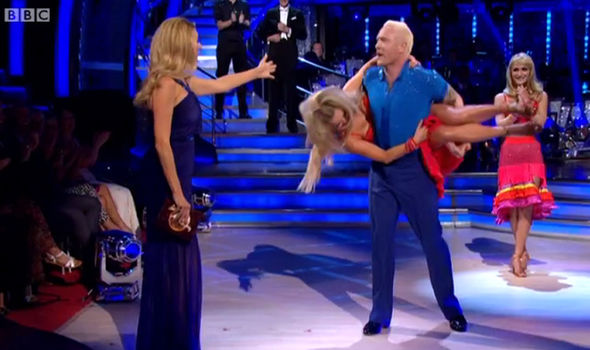 Whoops! Ola Jordan suffers wardrobe malfunction as her 'boobs pop out ...