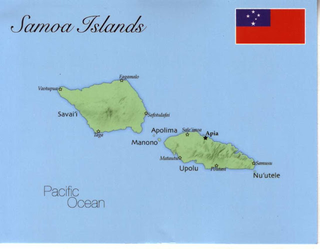 WESTERN SAMOA - GEOGRAPHICAL MAPS OF WESTERN SAMOA ~ Klima Naturali™