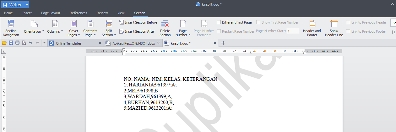 Konversi (Ubah) Teks Ke Tabel (Convert Text to Table) - blog kibe