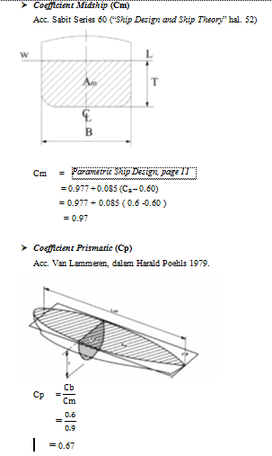 UKURAN POKOK KAPAL dan KOEFISIEN BENTUK KAPAL (Cb, Cm, Cw, Cp)