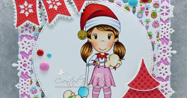 Paper Nest Dolls: Elf Emma Stringing Pop Corn By Céline