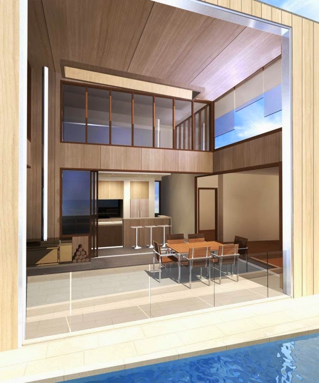 Desain Interior Ruang Makan Terbuka Dengan Atap Tinggi | Desain Rumah ...