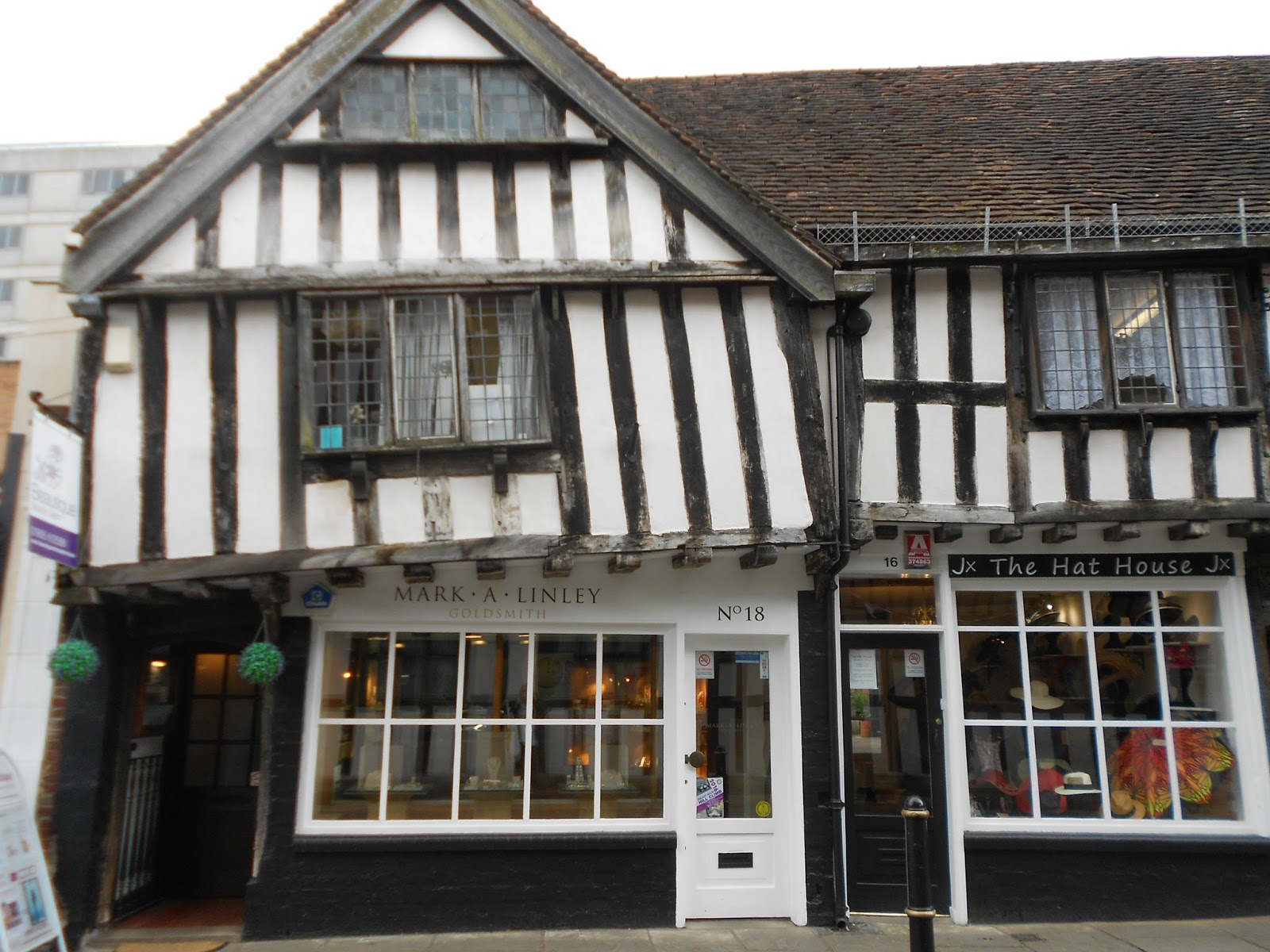 Timber-framed houses along Friar Street in Worcester- wonky buildings ...