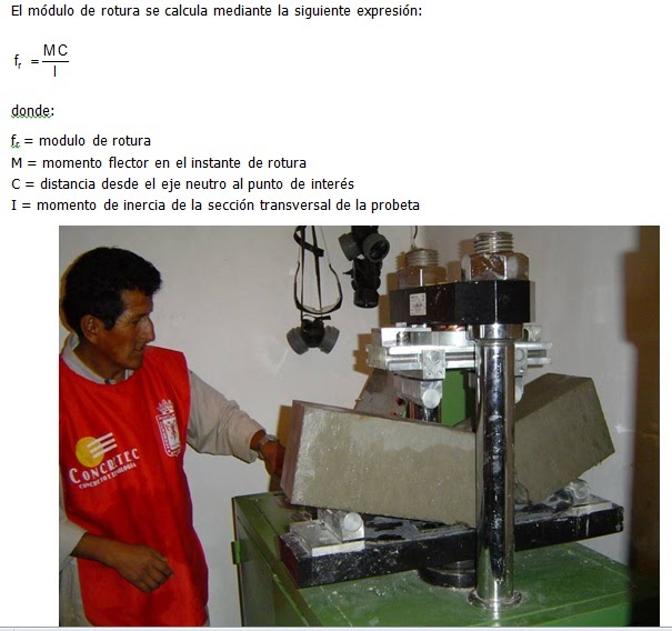 Módulo de rotura (resistencia a la flexión) | Pavimentos