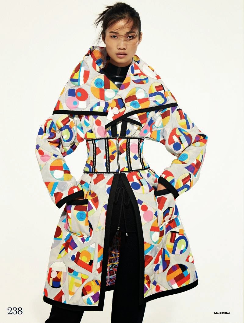 ASIAN MODELS BLOG: EDITORIAL: Leaf Zhang in Elle UK, November 2014