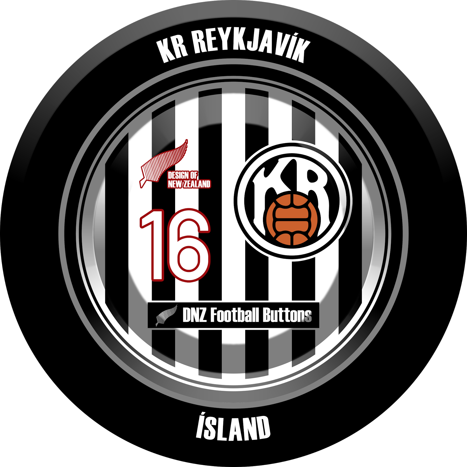 DNZ Football Buttons: KR Reykjavík