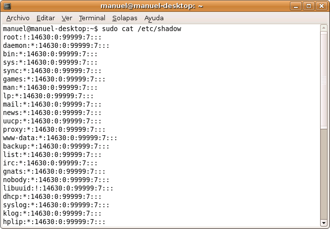 Seguridad Informática: Ejercicio: Contraseñas encriptadas en Ubuntu.