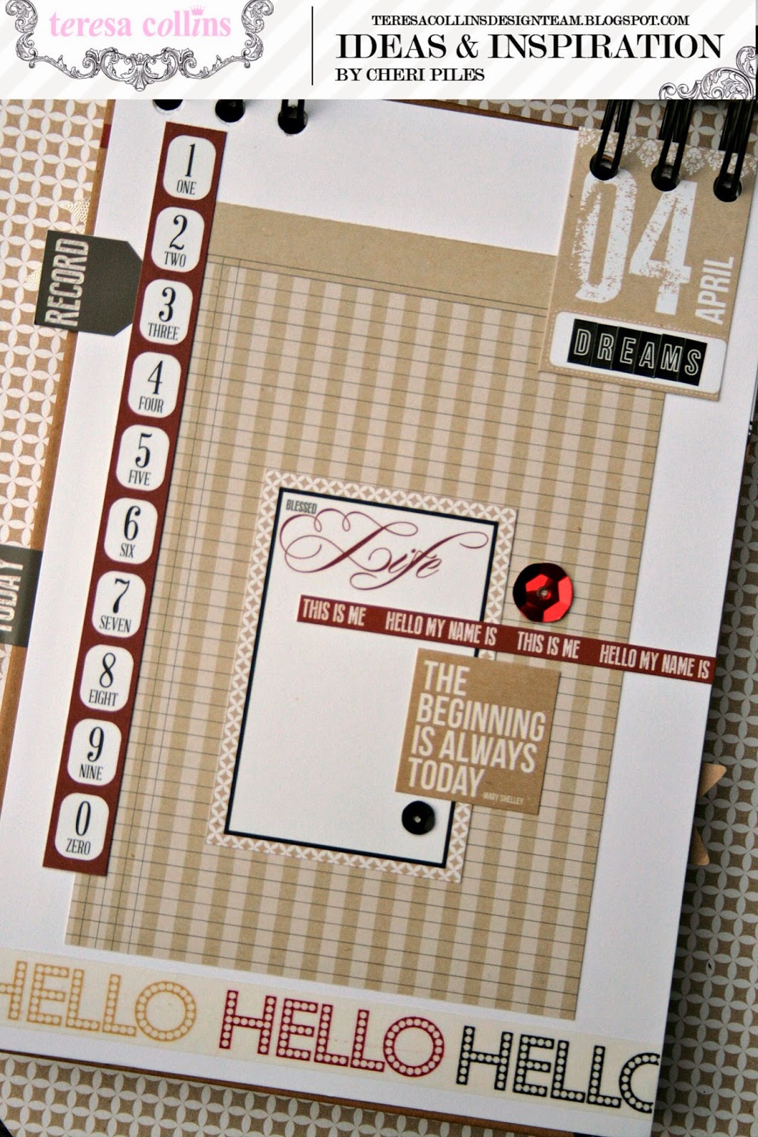 TERESA COLLINS DESIGN TEAM: Monthly Journal Album Book by Cheri Piles ...