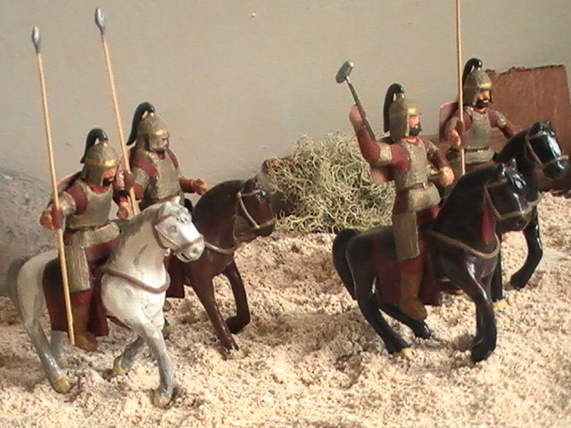 modelismo en soldados verdes: Caballeria Bactriana (Bactrian Cavalry)