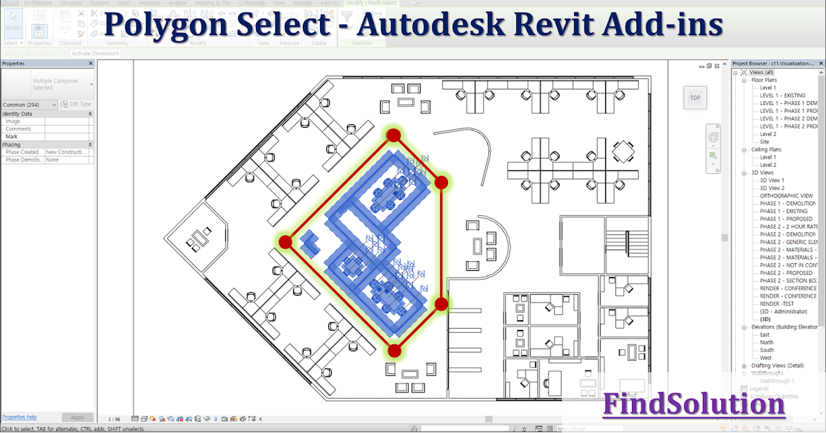 Autodesk Revit Addin - Polygon Select