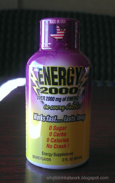 What I Drink At Work: Energy 2000 Grape Flavour Review
