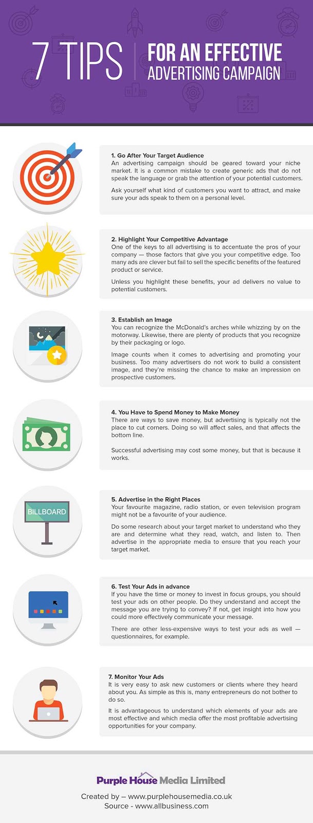 7 Tips for an Effective Advertising Campaign - Infographics Free Submission