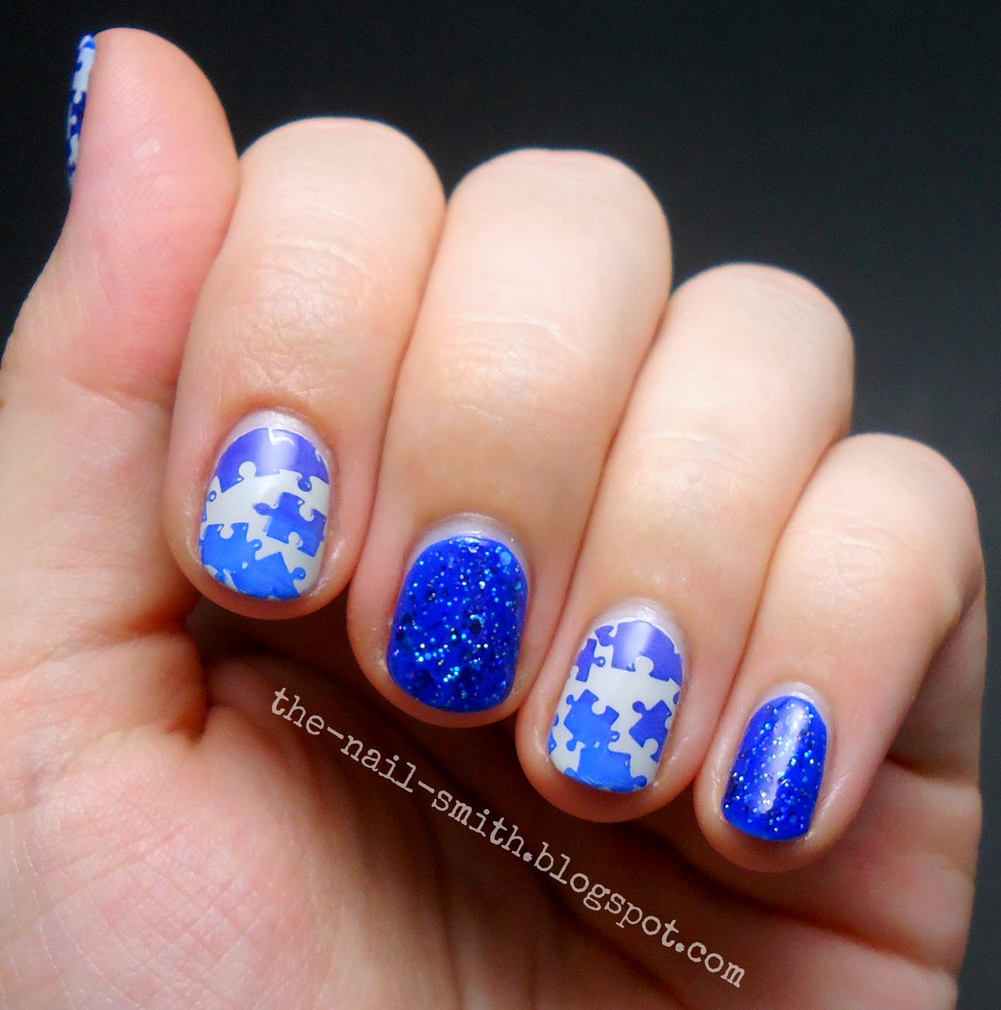 The Nail Smith: Blue Puzzles for Autism Awareness Month
