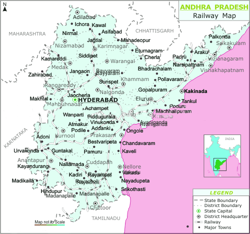 Rail-Map-india: Andhra Pradesh