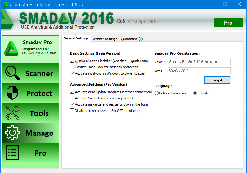 Smadav Pro10.6 USB Protector - Easy to get any software