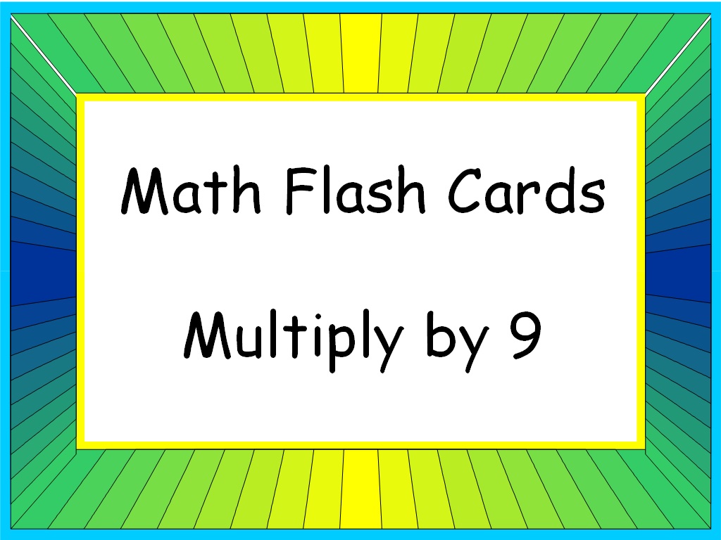 Student Survive 2 Thrive: Math Flash Cards: Multiply by 9 (9 is the 2nd ...