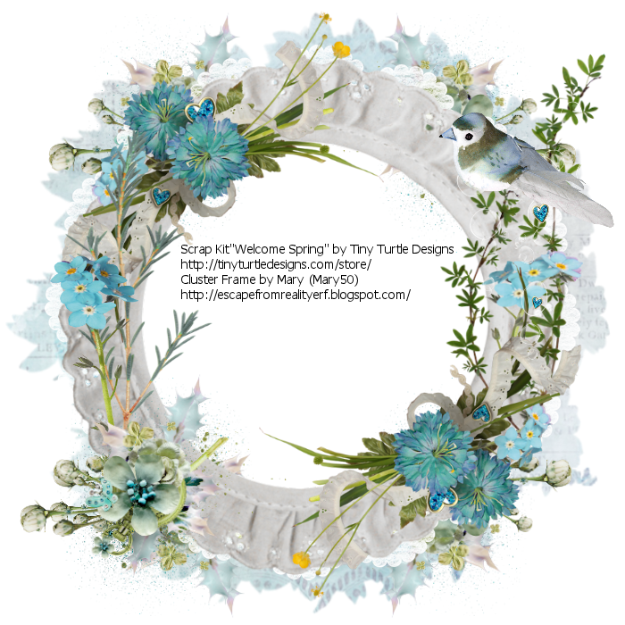 Escape From Reality Blog: FTU Cluster Frames "Welcome Spring"