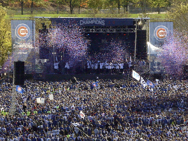the joy of sox: In Chicago, Five Million Attend Cubs Parade