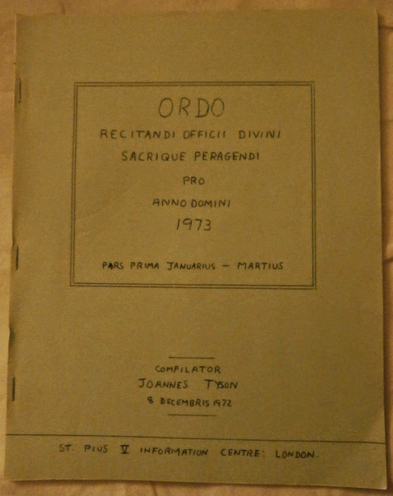 The Rad Trad: Book Review: St. Lawrence Press Ordo Recitandi & Interview