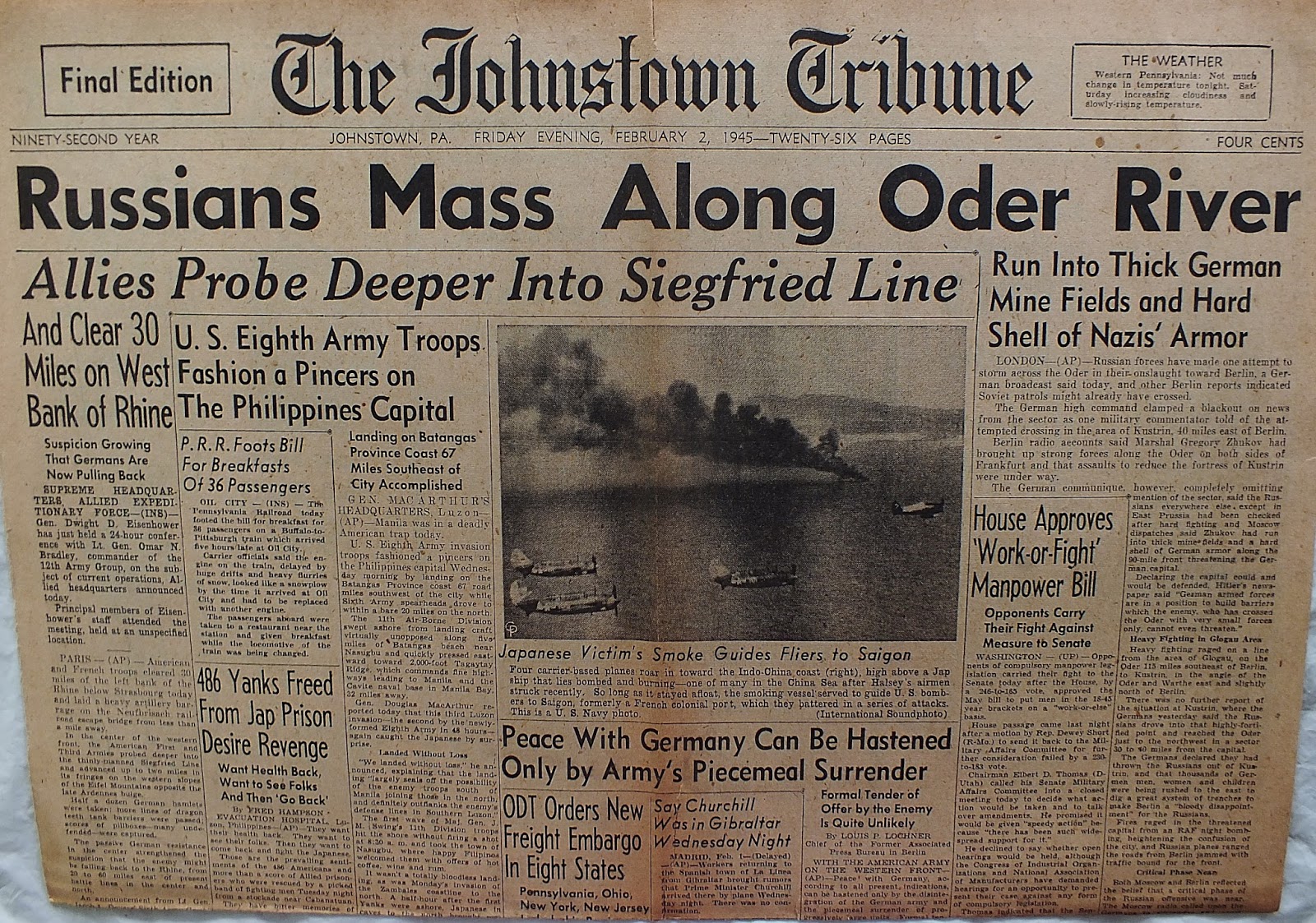 Vintage Johnstown: February 2, 1945: Russians Mass Along Oder River