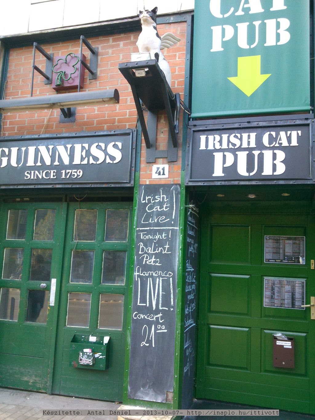 ittivott: V. kerület, Múzeum körút 41. - Irish Cat Pub