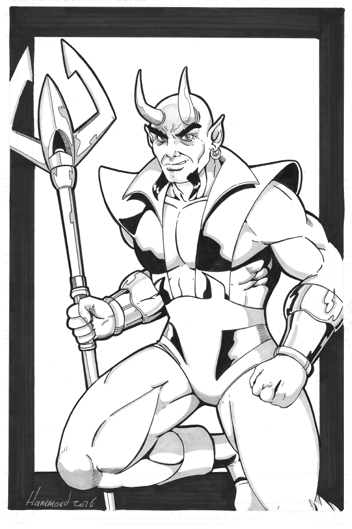 DC in the 80s: Dan Hammond's Blue Devil Fan Art
