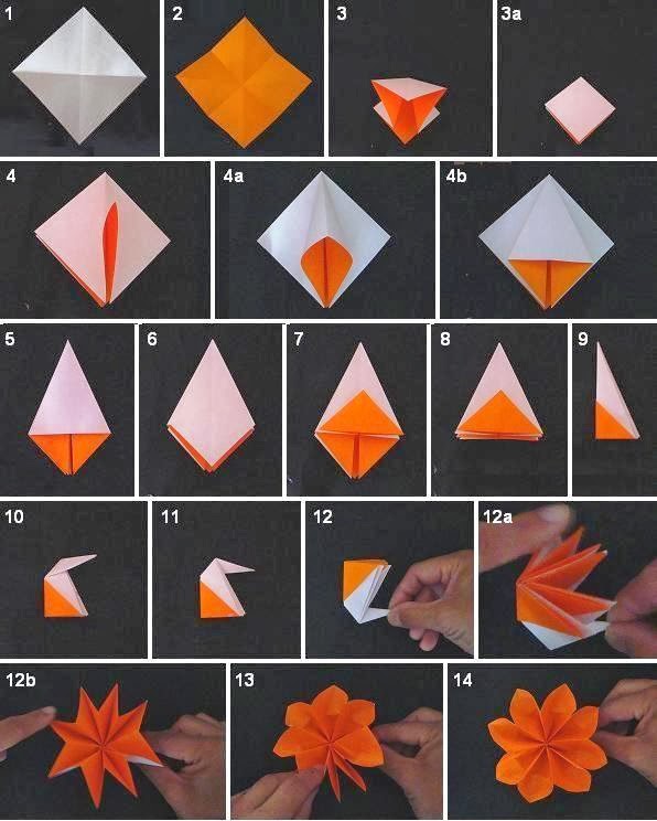 Learn languages: How to make a Origami flower