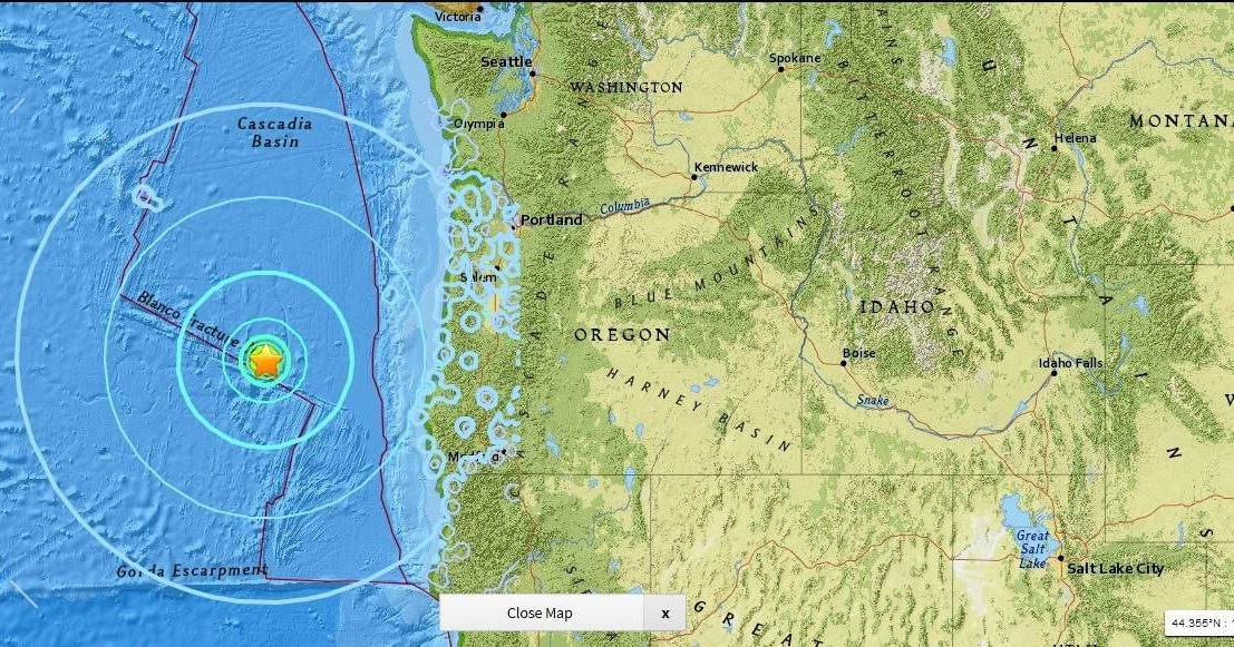 Magnitude 6.2 Earthquake Hits Off Coast of Western Oregon | Geology In