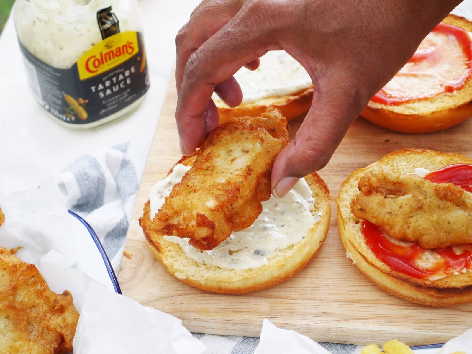 This Muslim Girl Bakes: Battered Fish Burgers.
